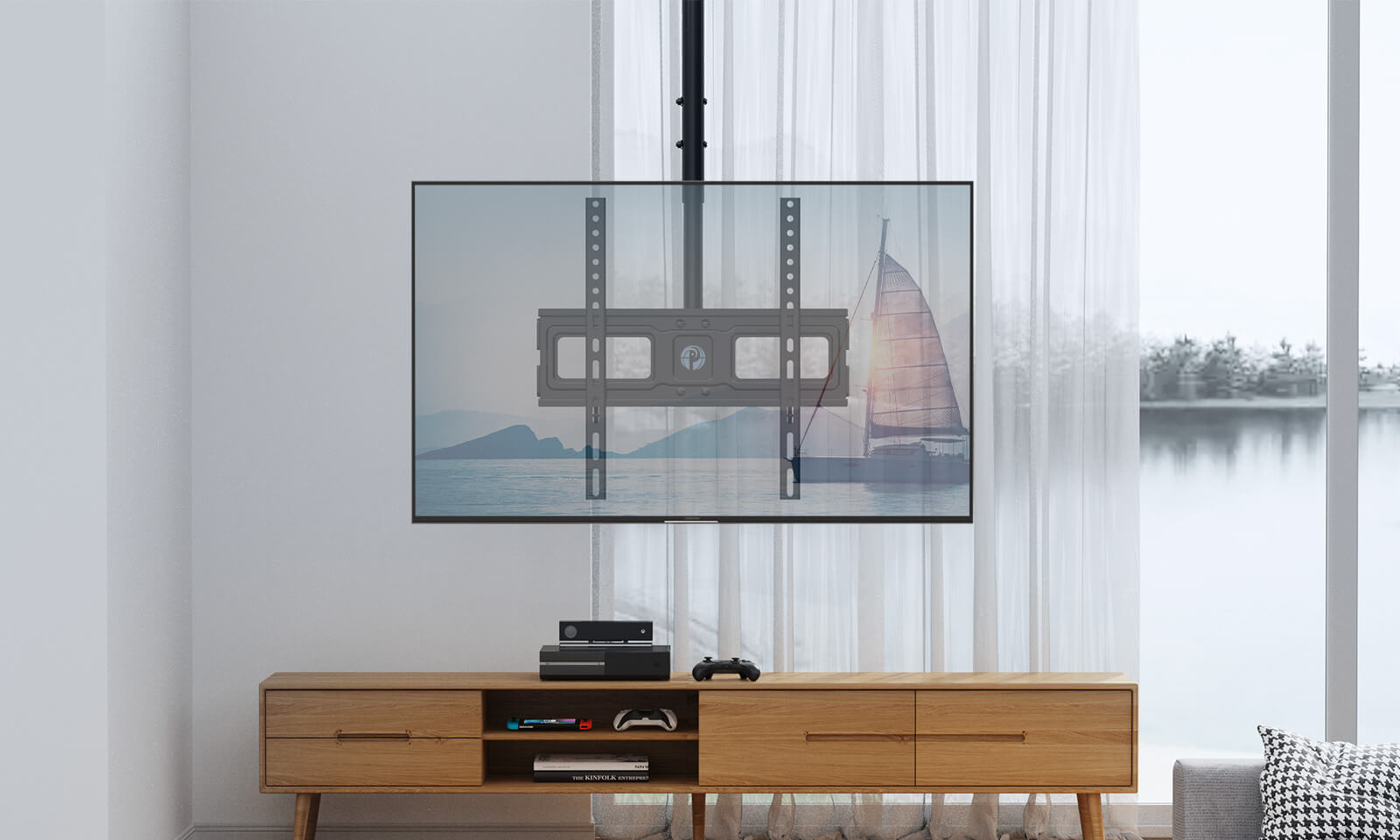 Full-Motion TV Wall Mount For 26" to 65" TVs